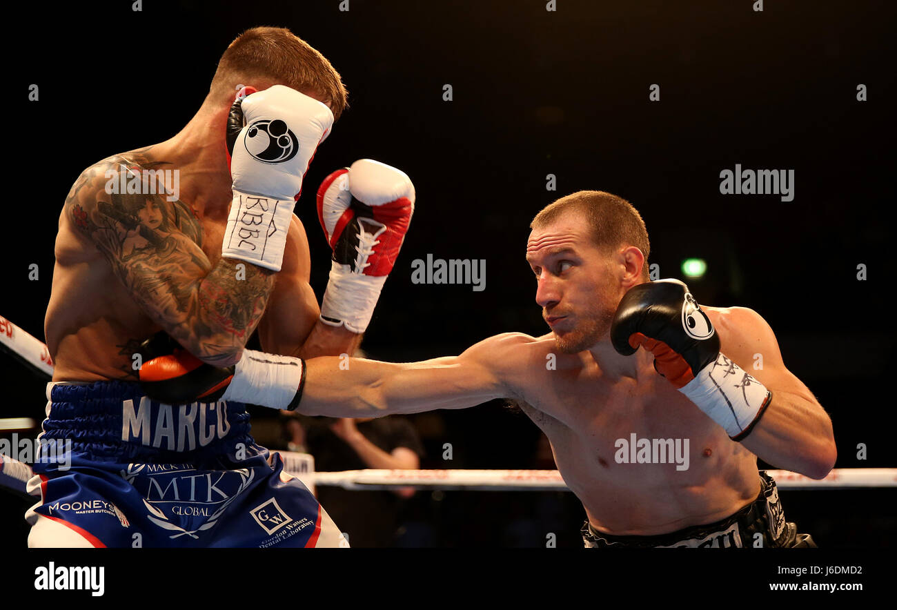 Ryan Walsh (right) and Marco McCullough in The British Featherweight ...
