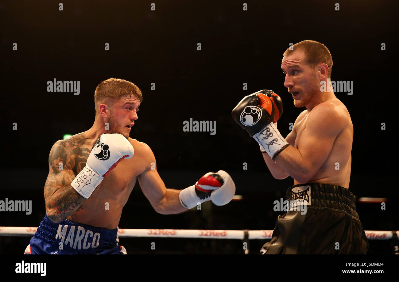 Ryan Walsh (right) and Marco McCullough in The British Featherweight ...