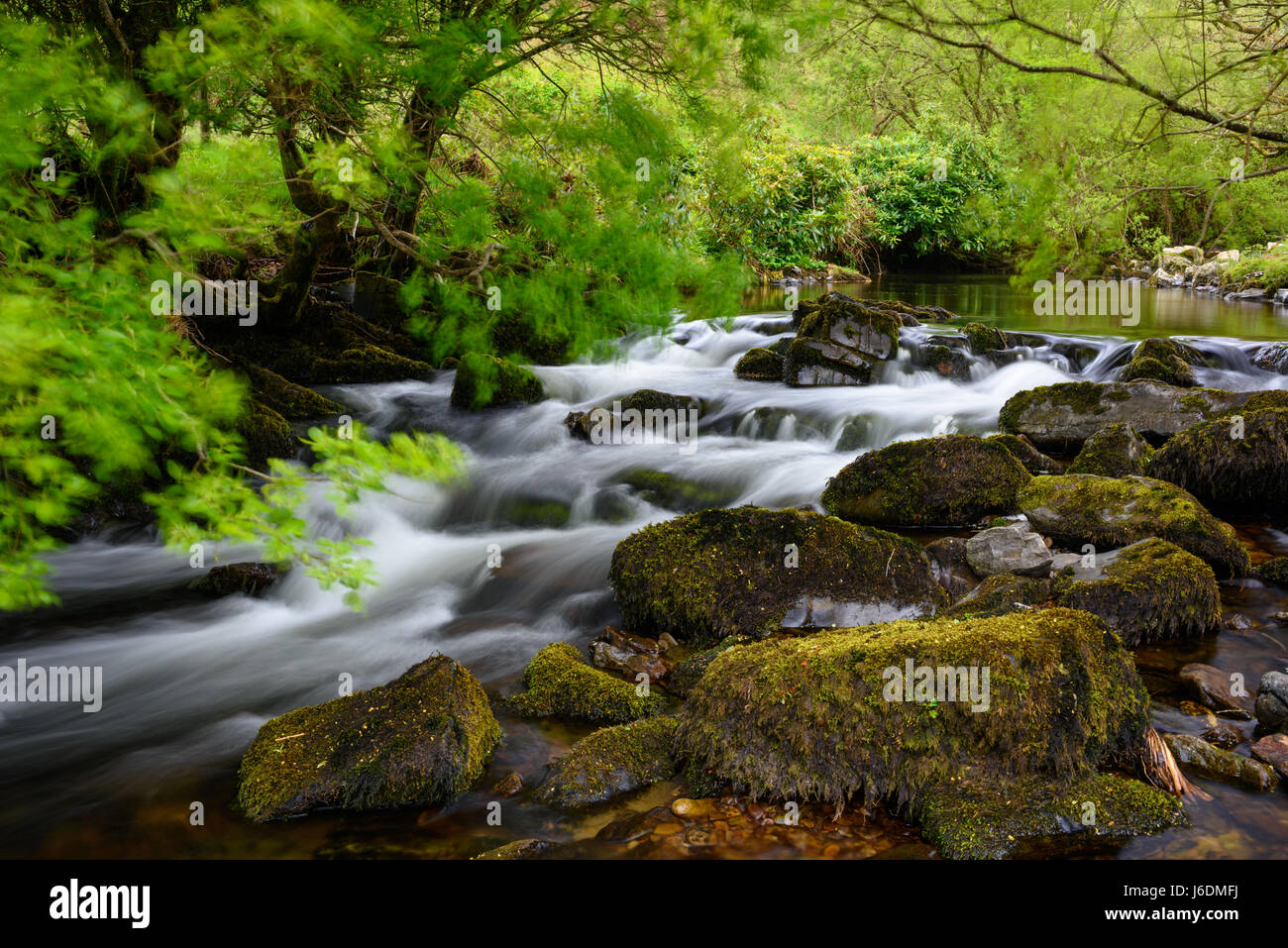Badgworthy Water in the Doone Valley, Exmoor National Park near ...