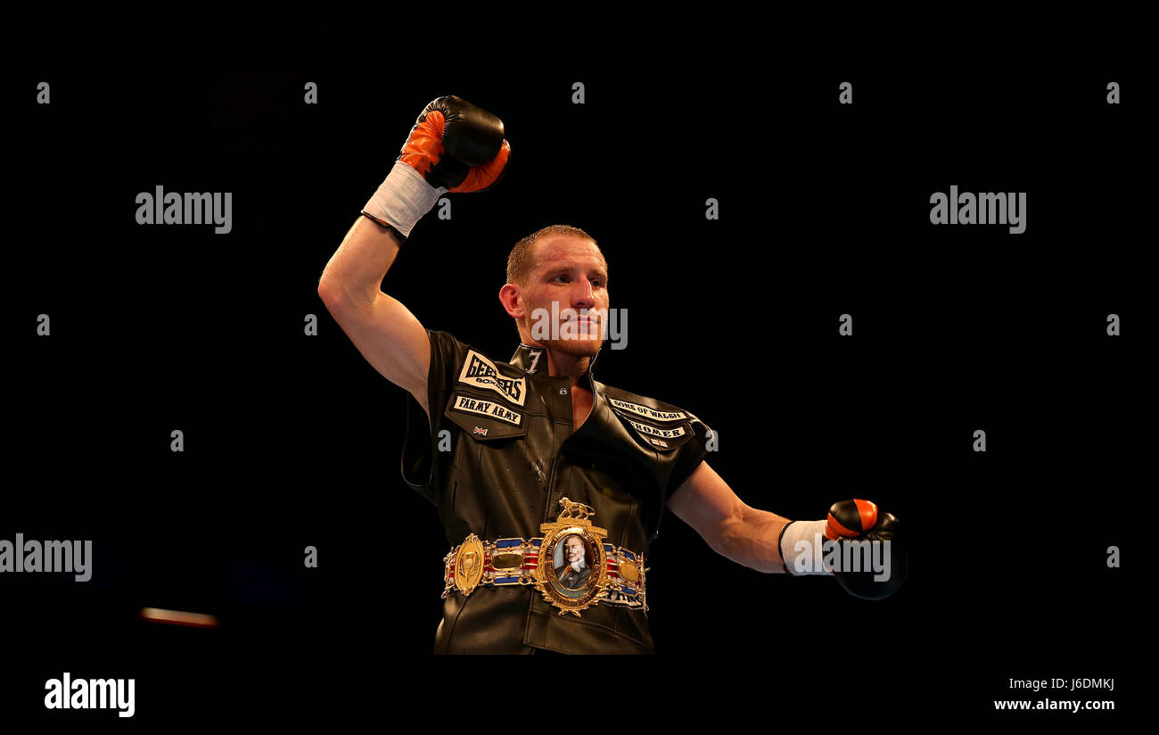 Ryan Walsh celebrates winning against Marco McCullough (not in picture ...