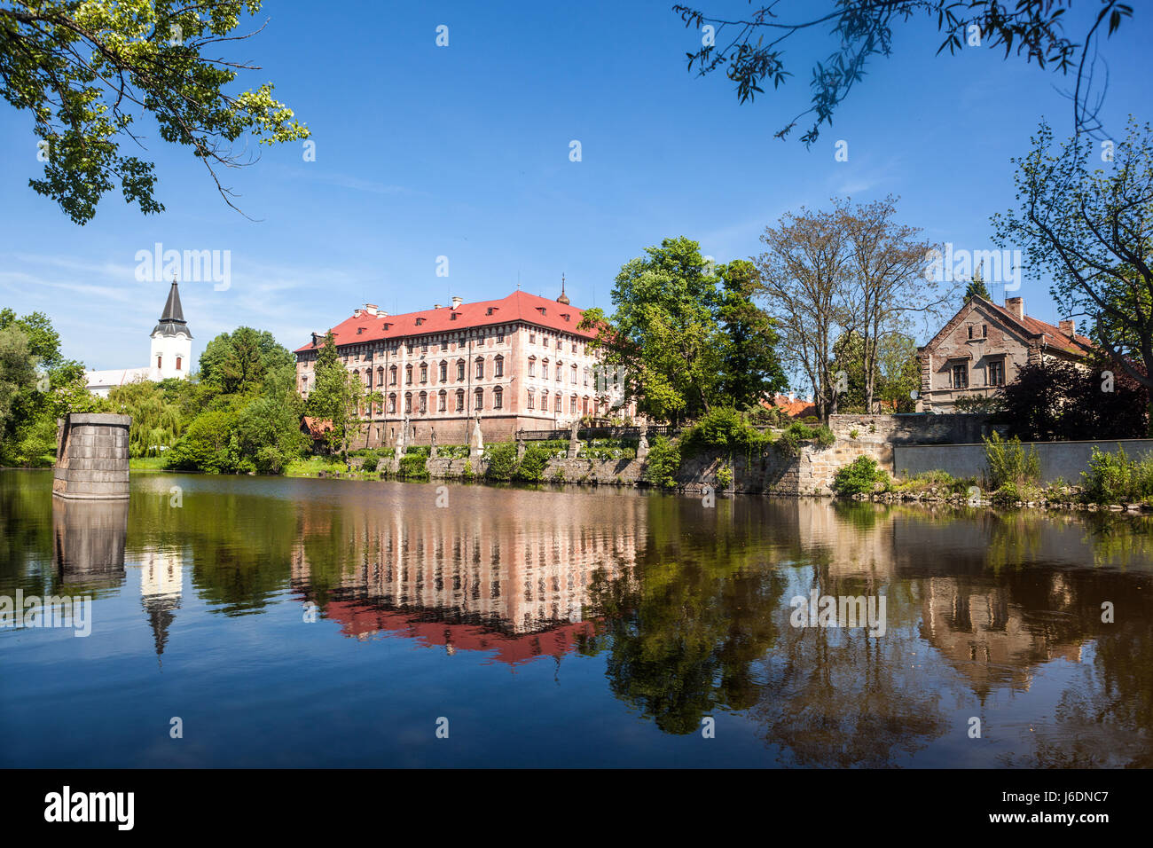 Baroque Palace Castle Libochovice, Czech Republic, Europe Stock Photo ...