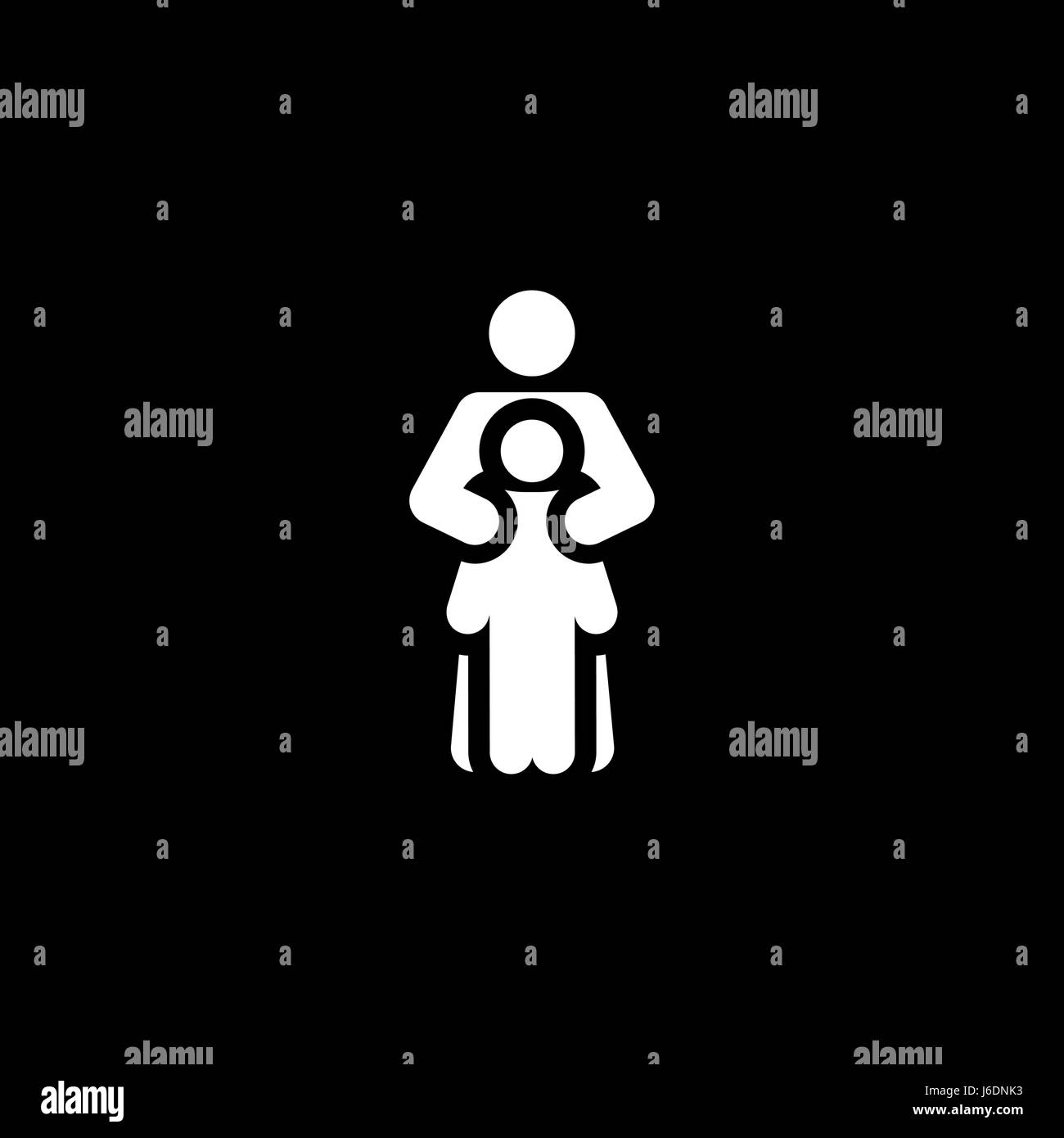 Child Life Protection Icon. Flat Design. Isolated Illustration Stock ...