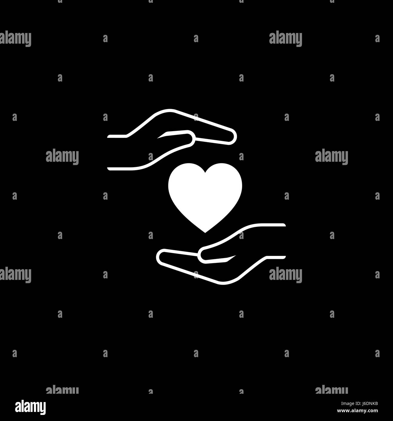 Heart Disease Prevention Icon Flat Design Isolated Illustration Stock