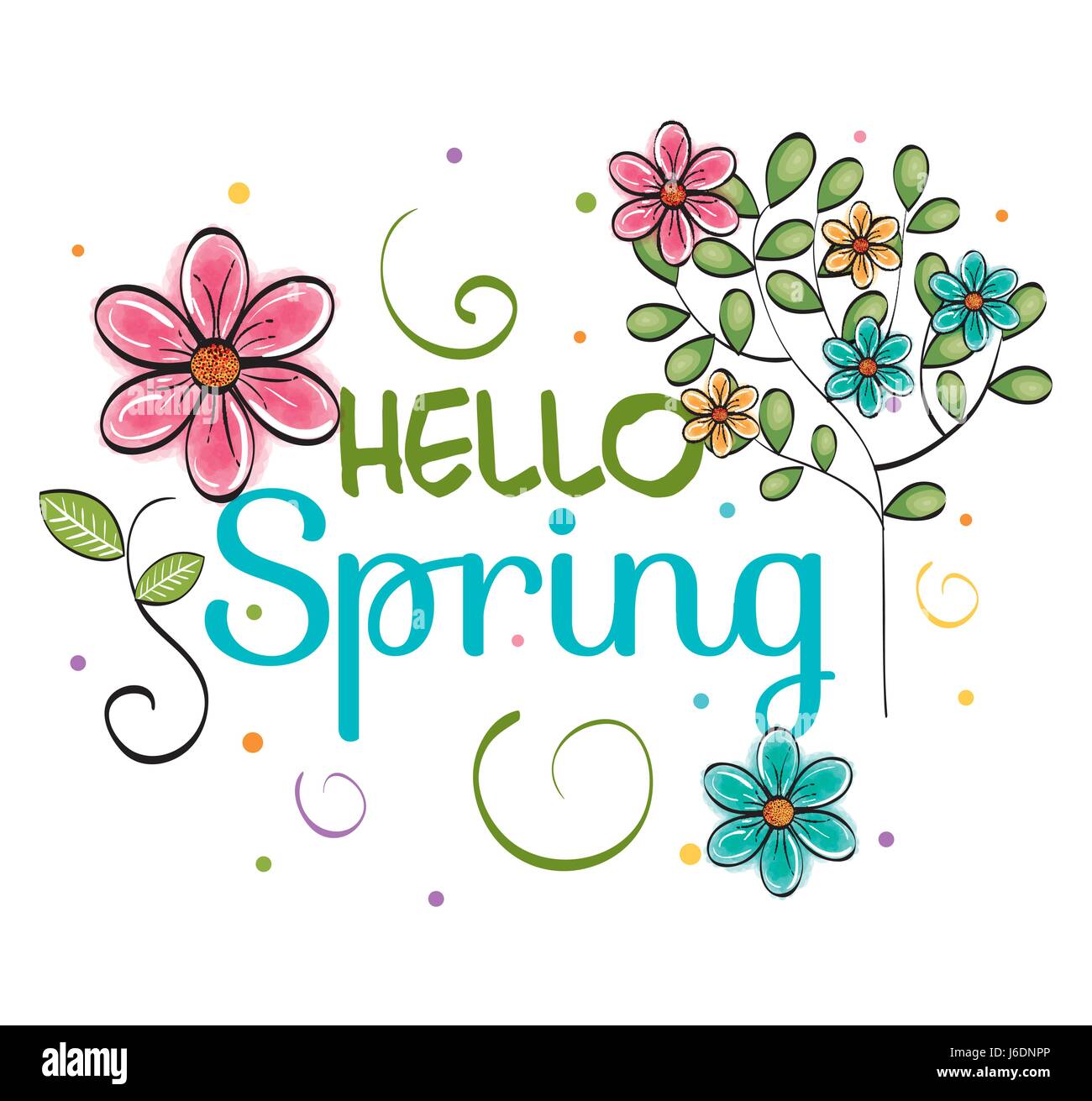 Welcome spring design Stock Vector Image & Art - Alamy