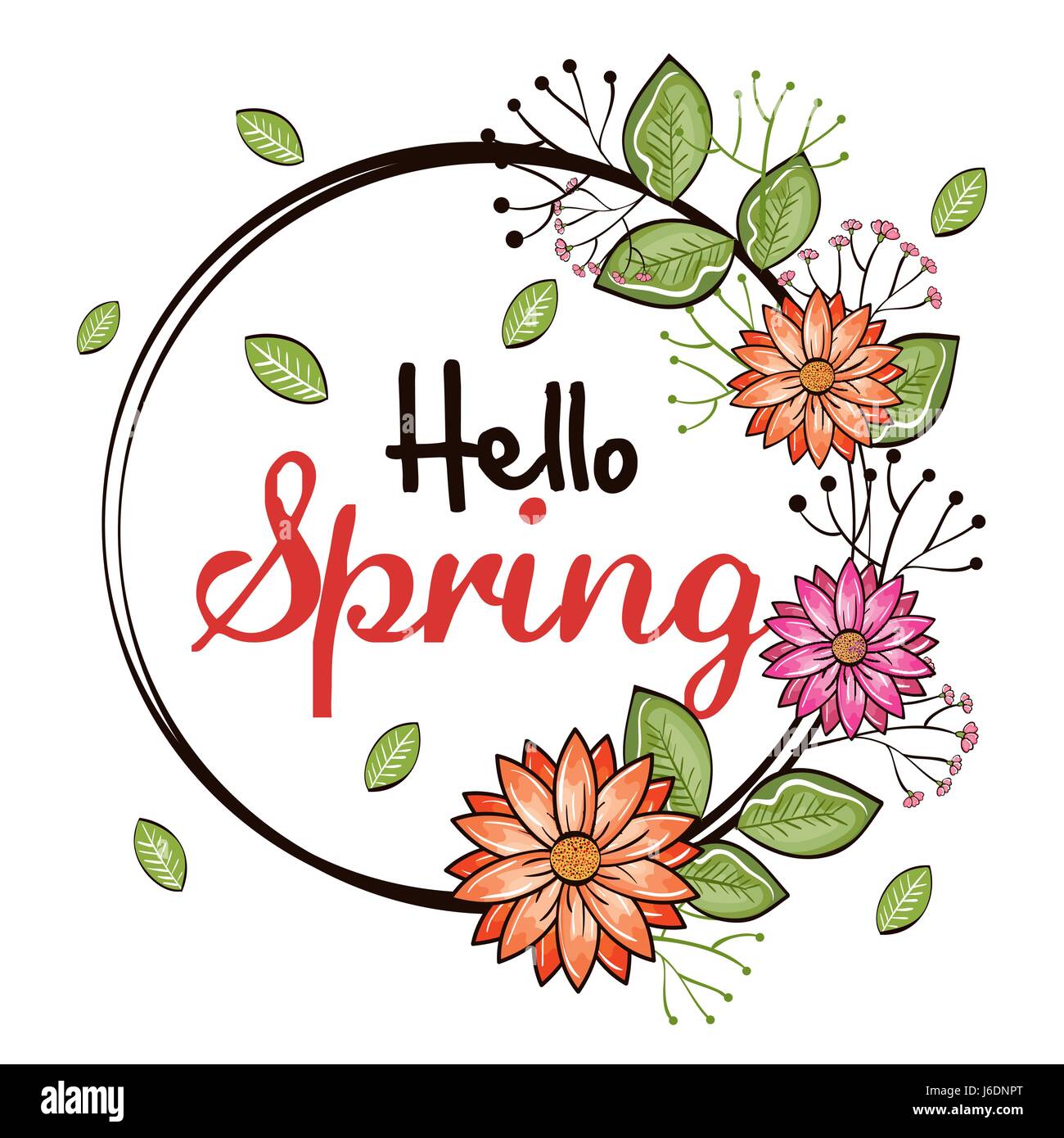 Welcome spring Stock Vector Images - Alamy