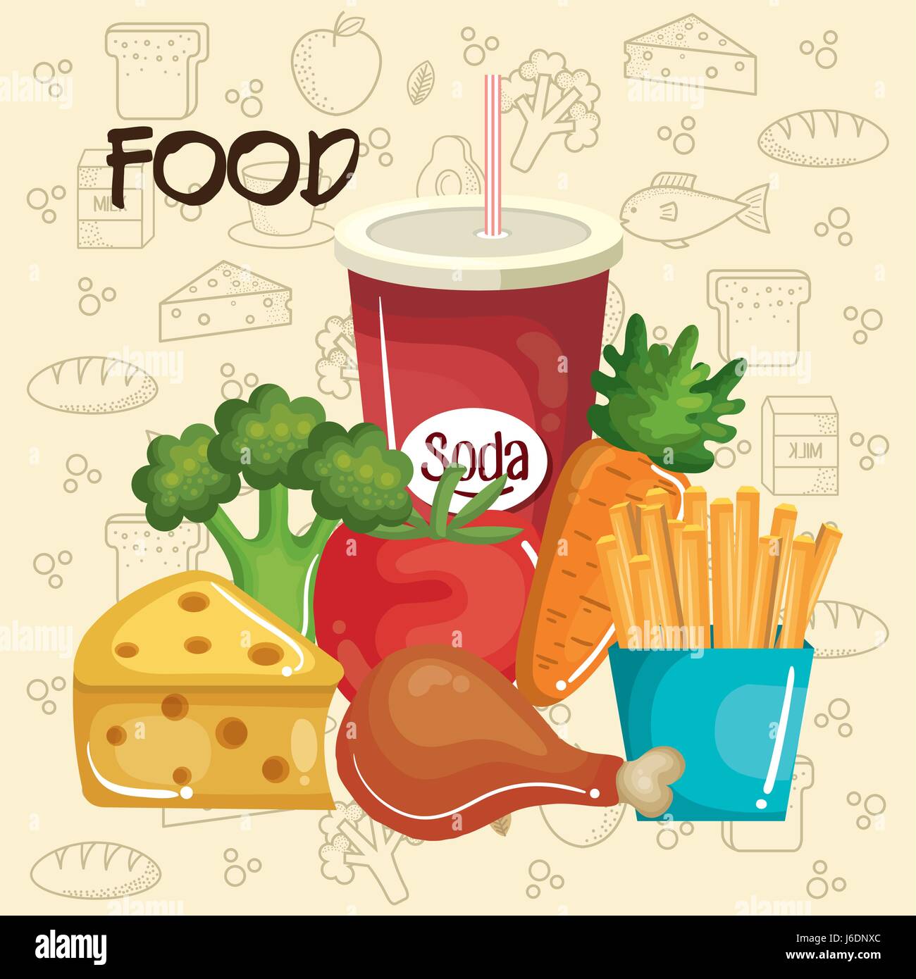 Delicious food design Stock Vector Image & Art - Alamy