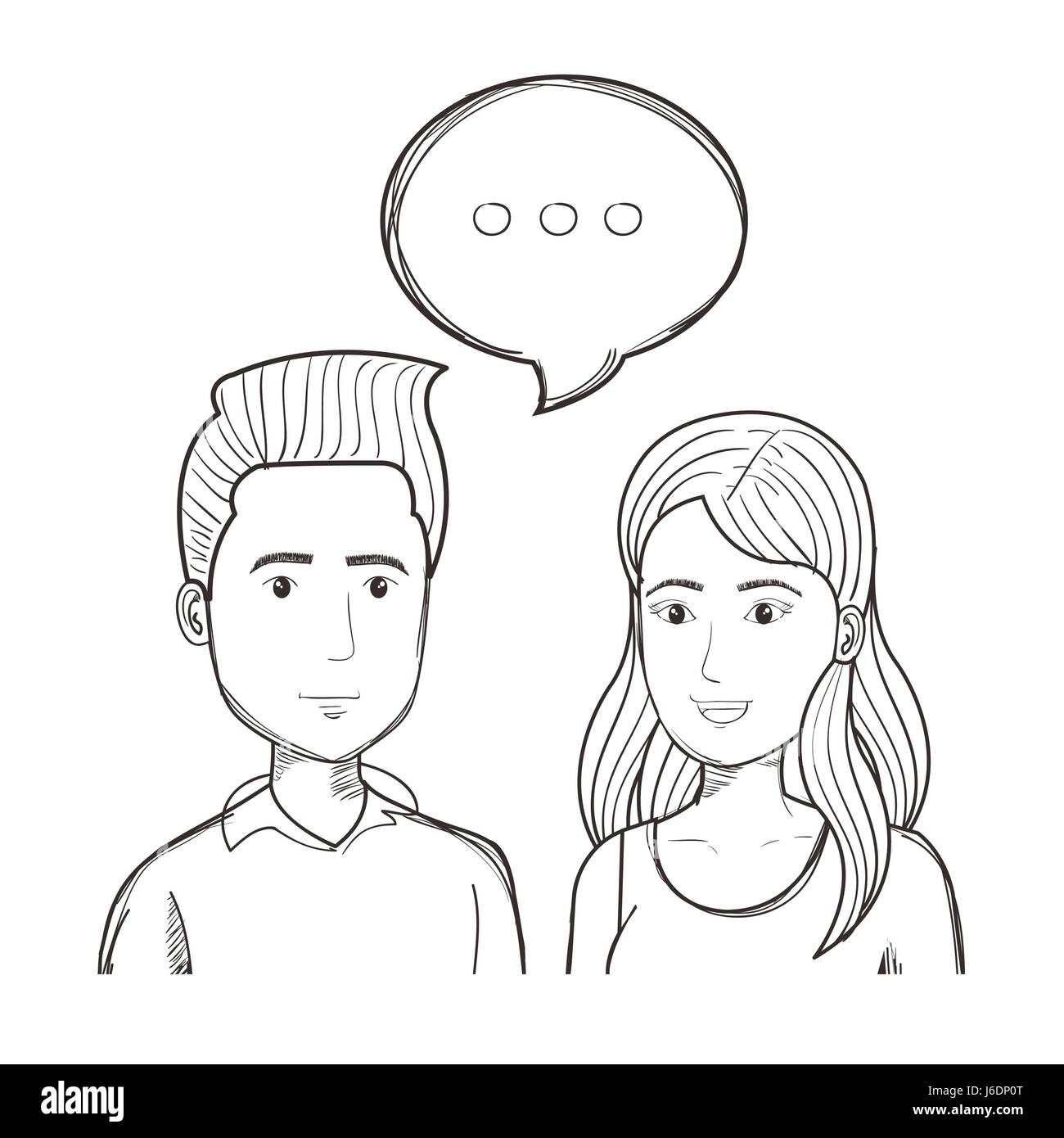 Hand drawn talking people design Stock Vector Image & Art - Alamy