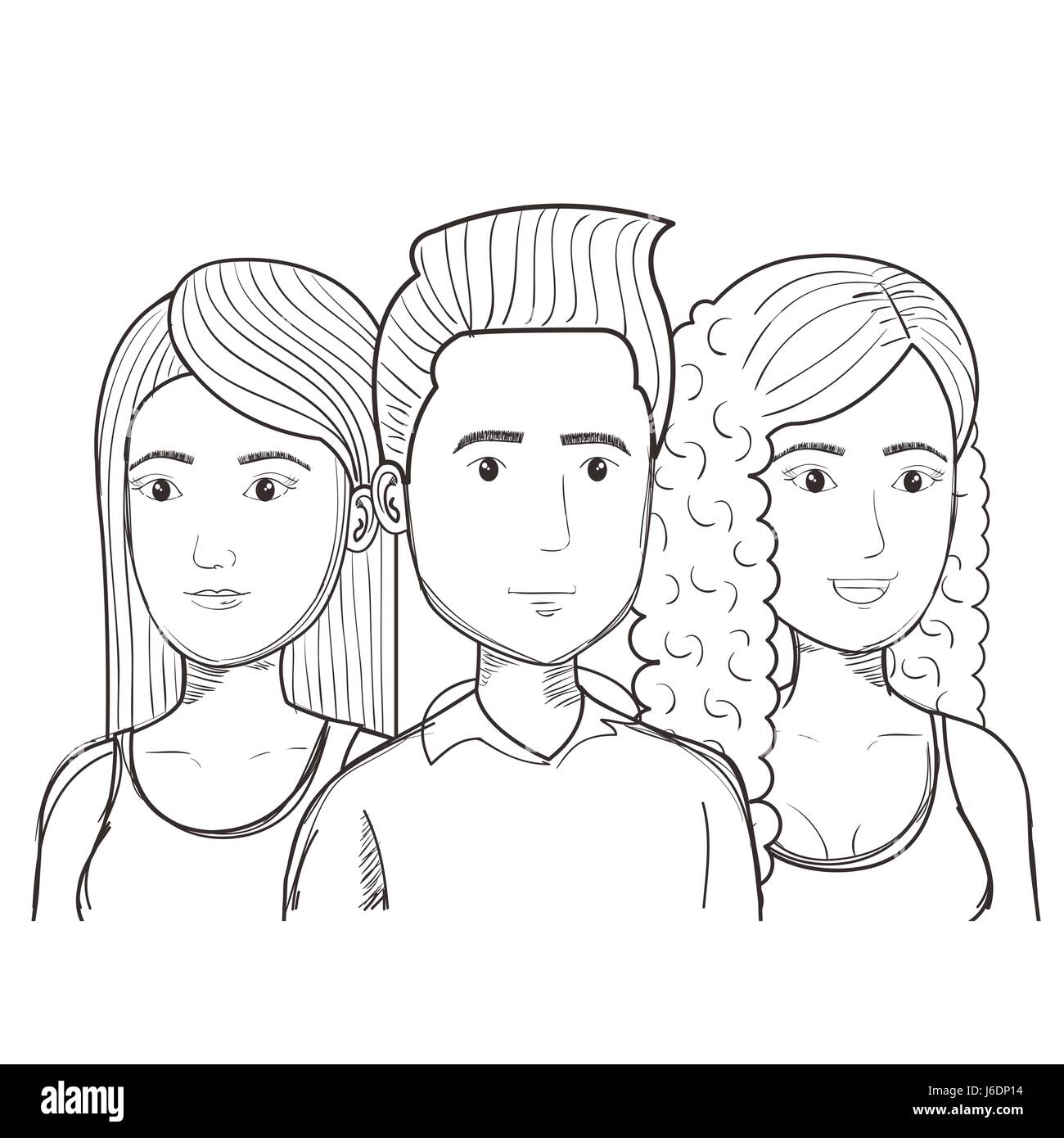 Hand drawn people design Stock Vector Image & Art - Alamy
