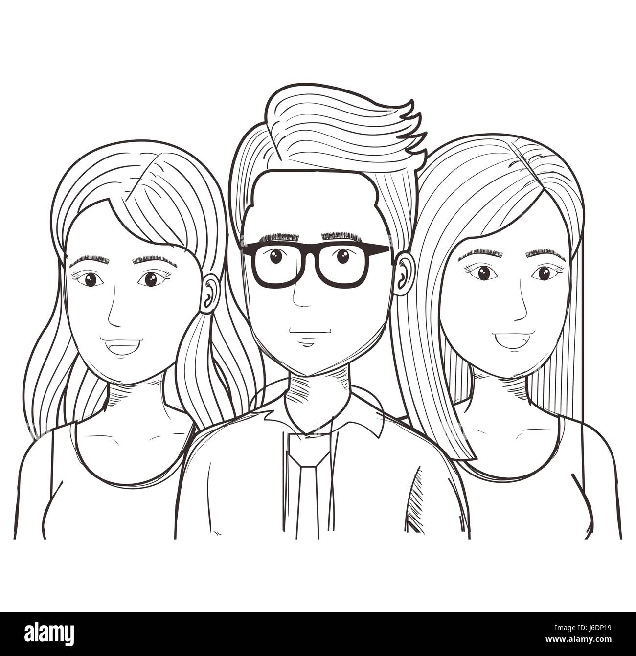 Hand drawn people design Stock Vector Image & Art - Alamy