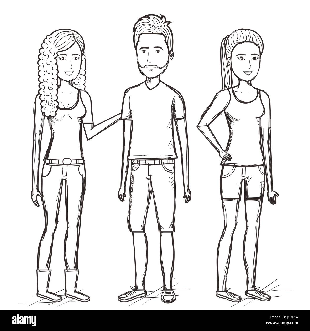 Hand drawn people design Stock Vector Image & Art - Alamy