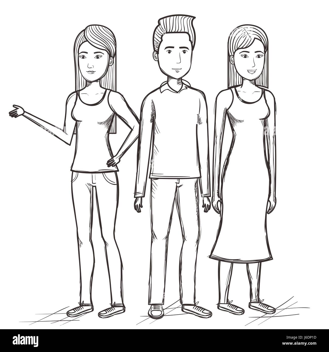 Hand drawn people design Stock Vector Image & Art - Alamy