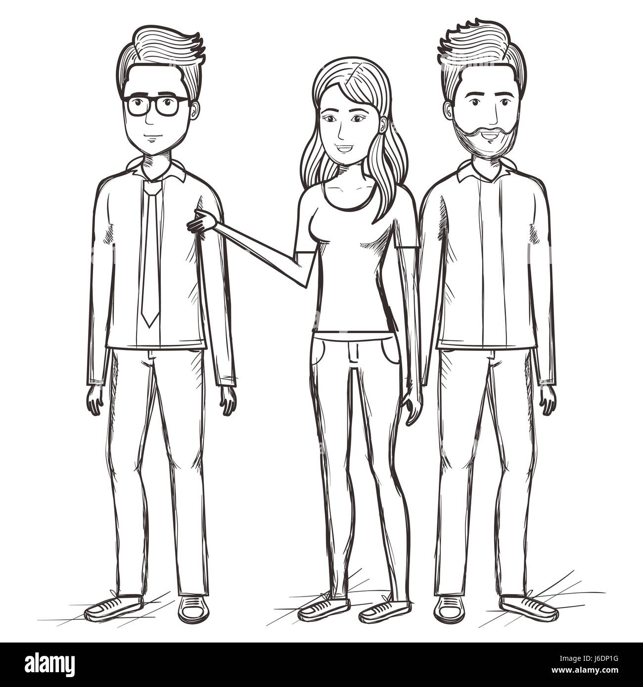 Hand drawn people design Stock Vector Image & Art - Alamy