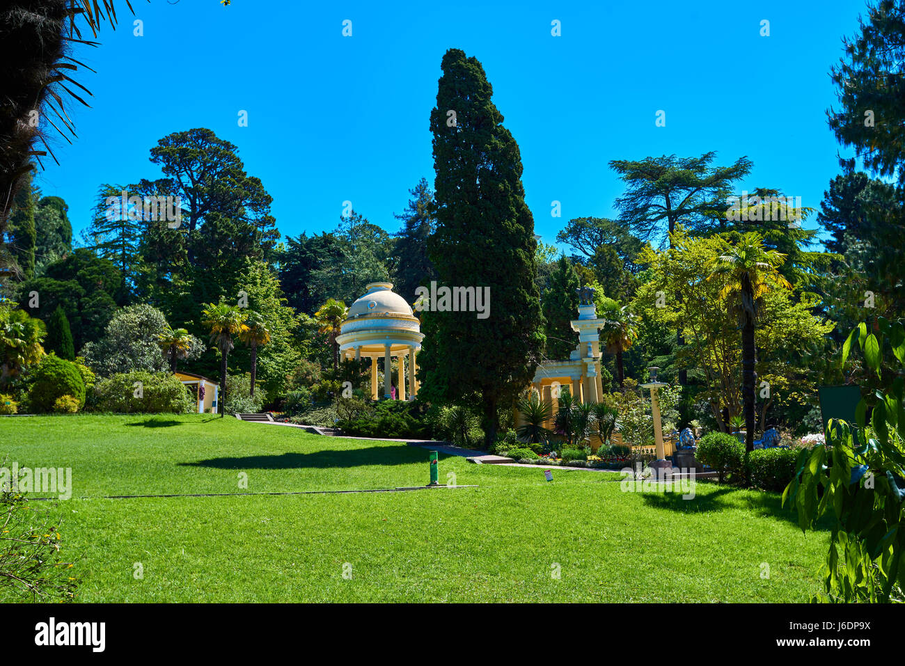 Sochi, Russia, MAY 12, 2017: Arboretum Park - Rotunda. Arboretum in ...