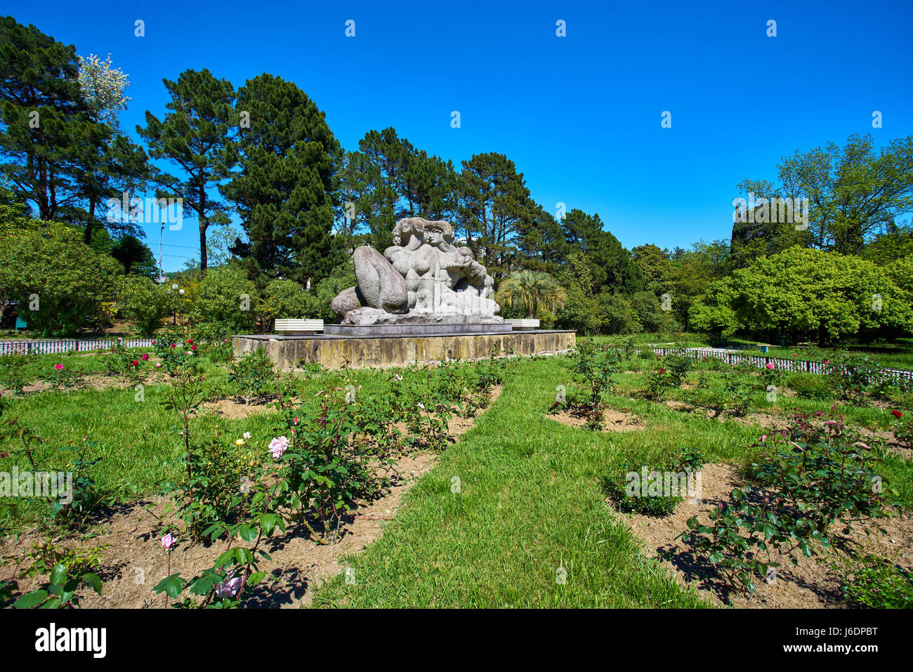 Sochi, Russia, MAY 12, 2017: Arboretum Park - Rotunda. Arboretum in ...