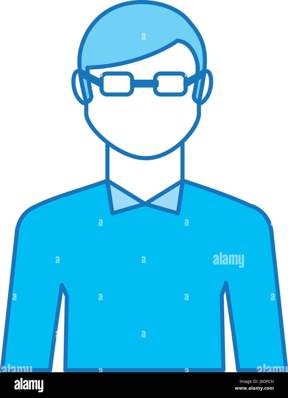 Cool nerd young guy portrait Stock Vector Images - Alamy