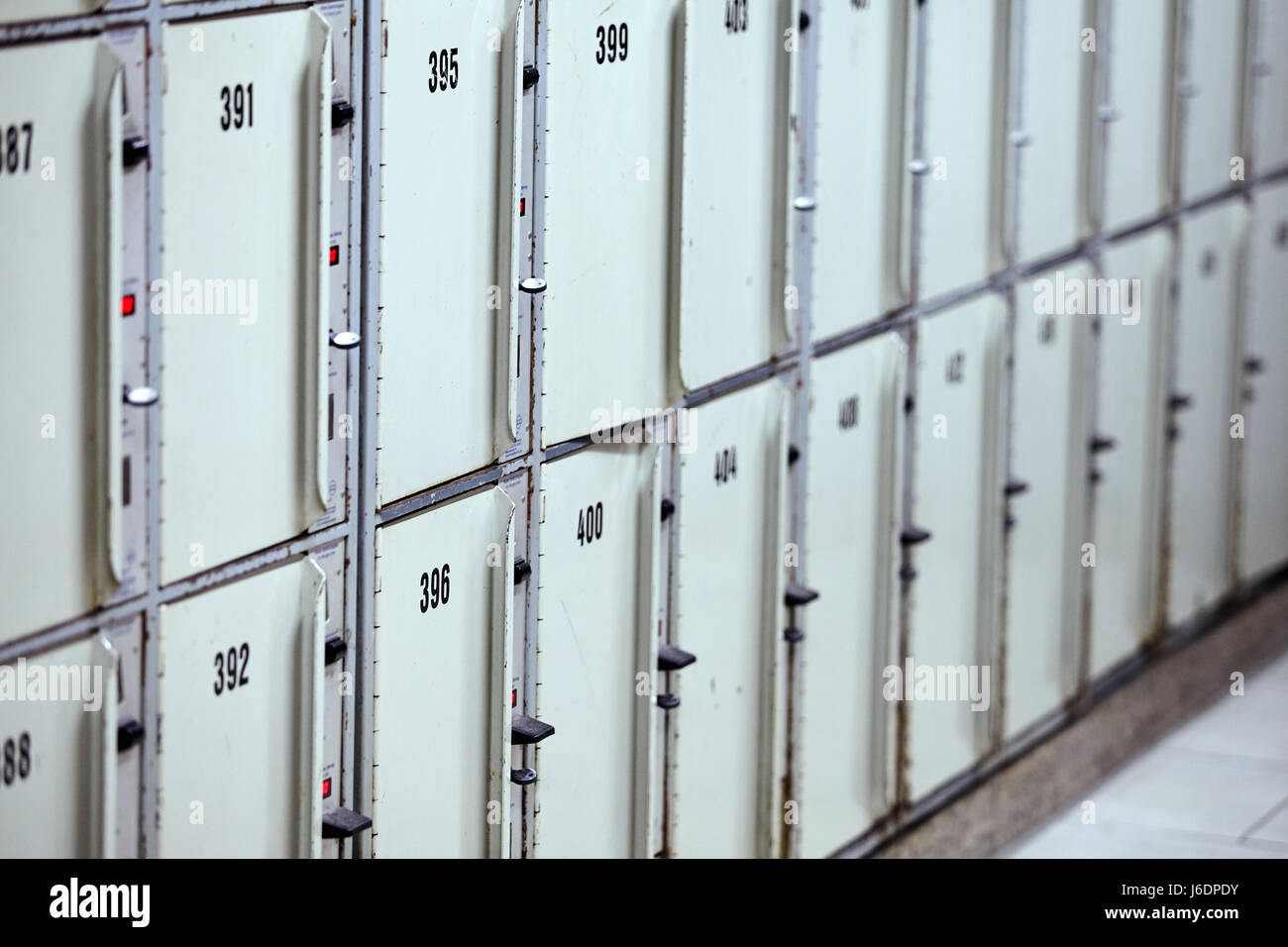 lockers storage compartments with numbers. Locker in train station ...