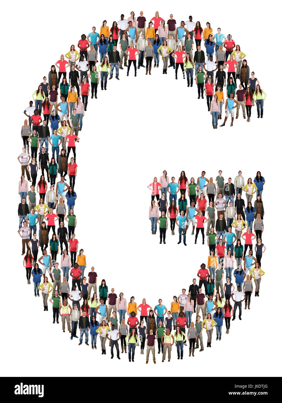 Letter G alphabet group of people isolated on a white background Stock ...