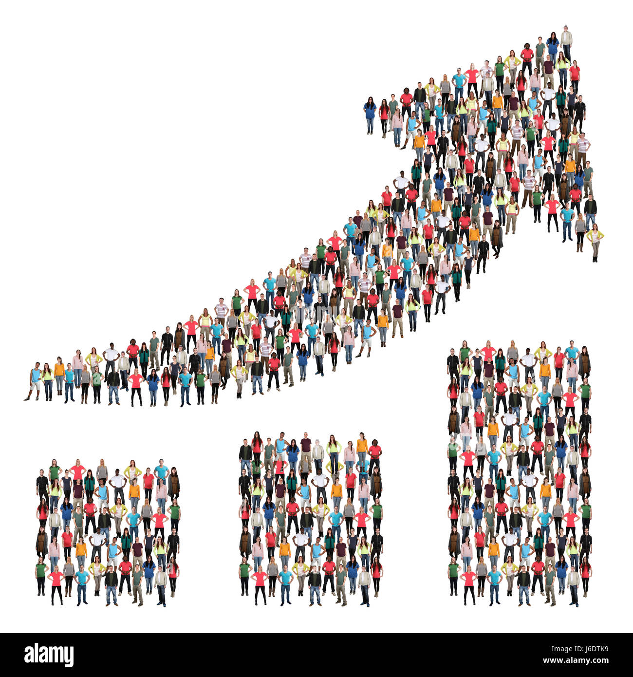 Group of people success business successful growth chart marketing ...