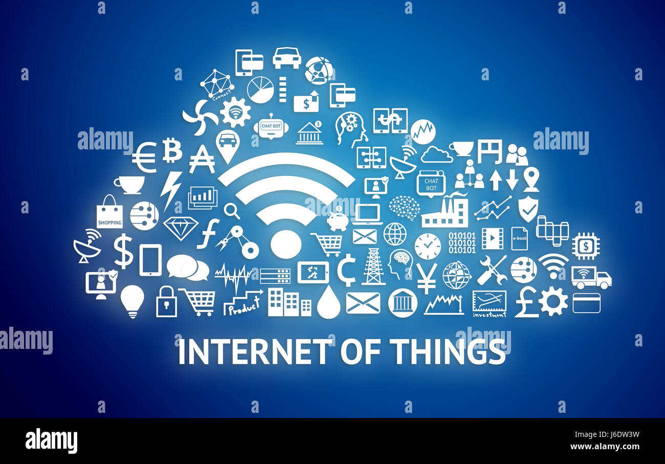 Internet of things (IOT) and digital lifestyle concept . White Text ...