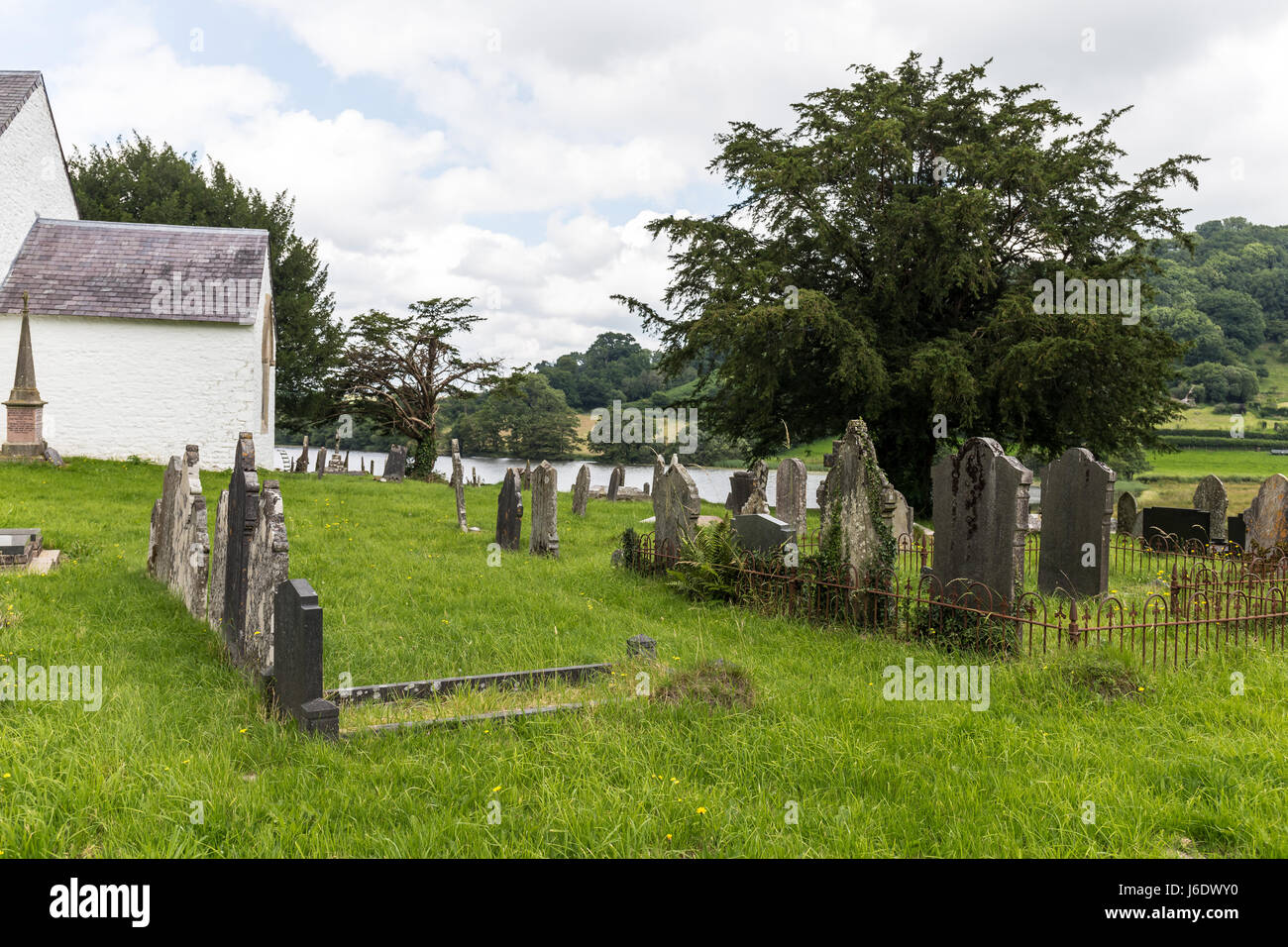 Tombstone on graveyard - Talley Abbey, Talley, Llandeilo, Wales, Great ...