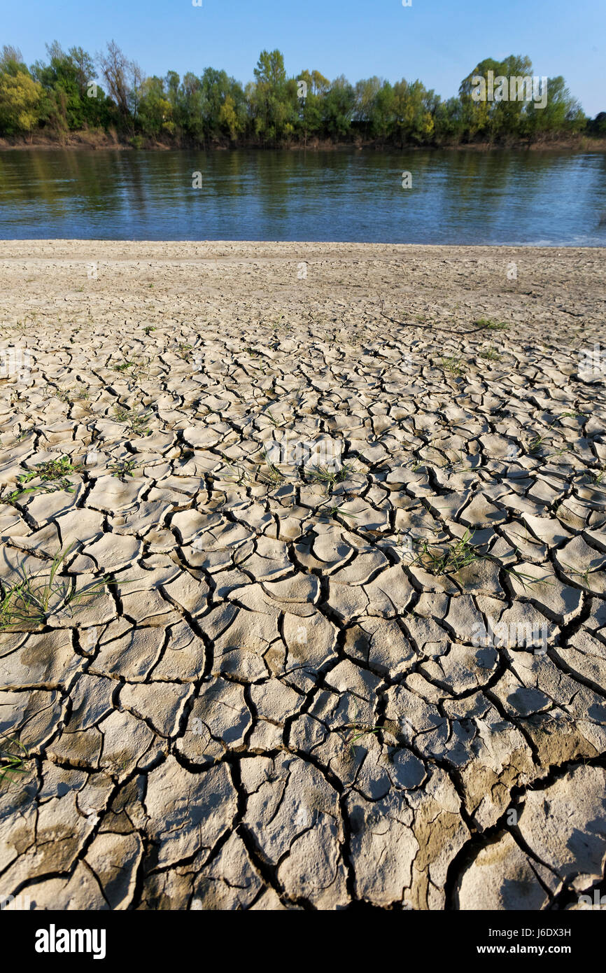 Dried mud bank on the Sava River Stock Photo - Alamy