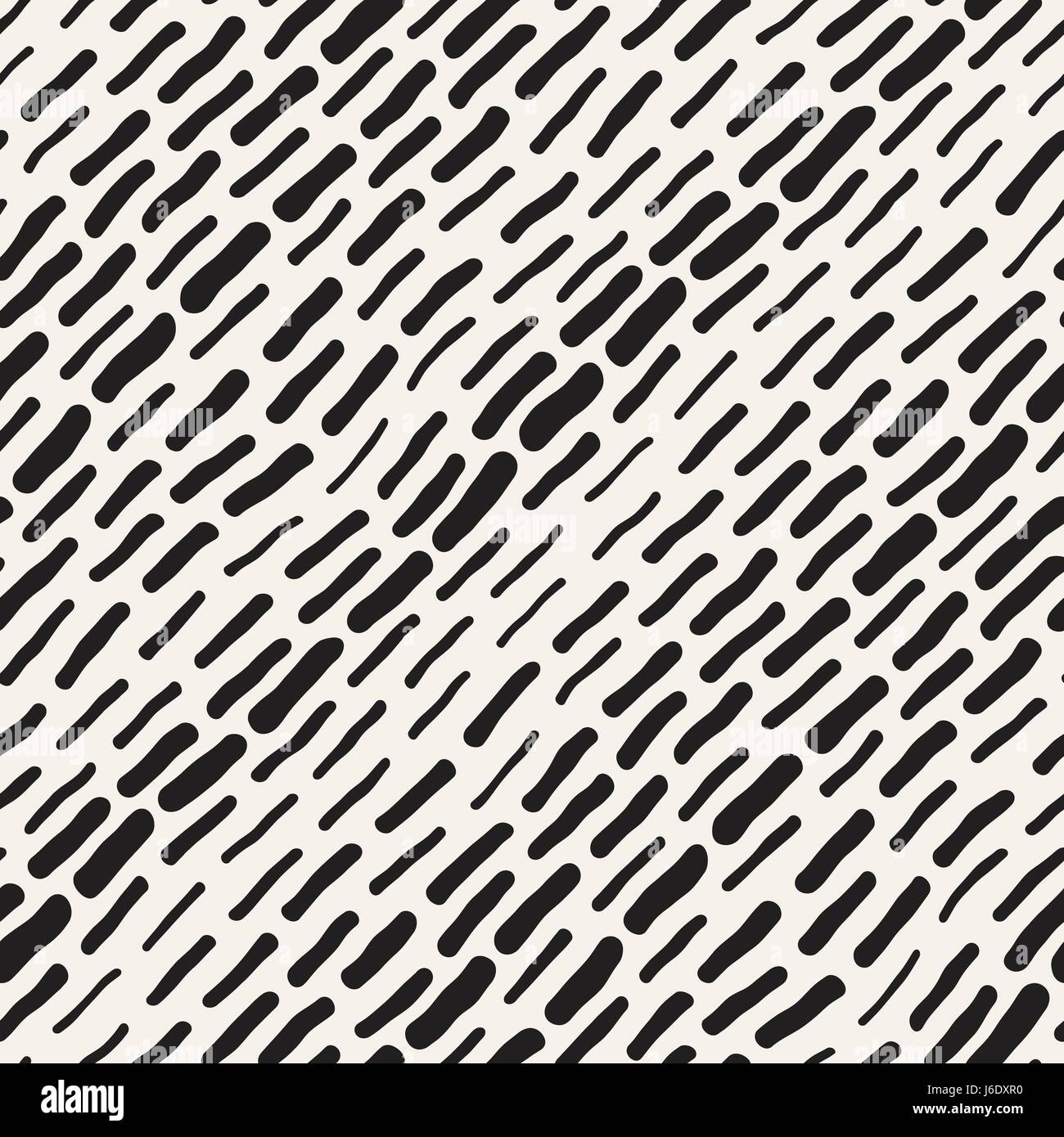 Abstract Background With Rounded brush strokes. Monochrome Hand Drawn ...