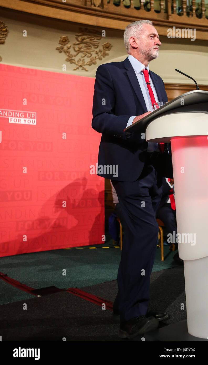 Labour leader Jeremy Corbyn makes his first speech of the 2017 General ...