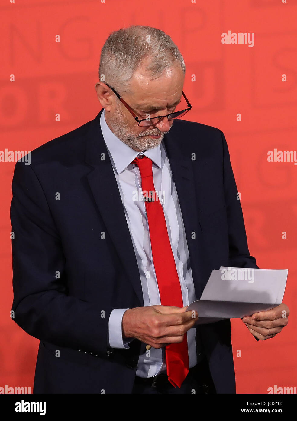 Labour leader Jeremy Corbyn makes his first speech of the 2017 General ...