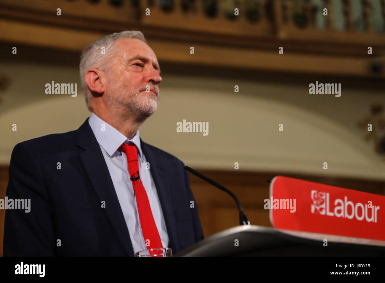Labour leader Jeremy Corbyn makes his first speech of the 2017 General ...