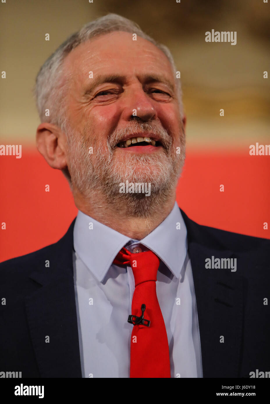 Labour leader Jeremy Corbyn makes his first speech of the 2017 General ...