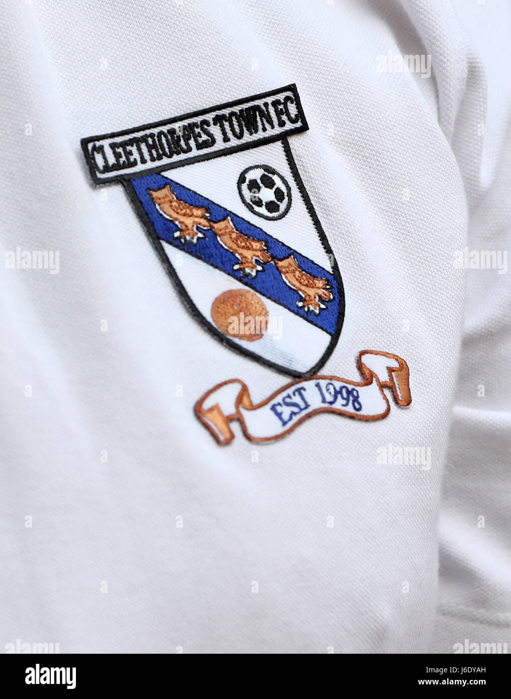 A general view of Cleethorpes Town badge prior to the Buildbase FA Vase ...