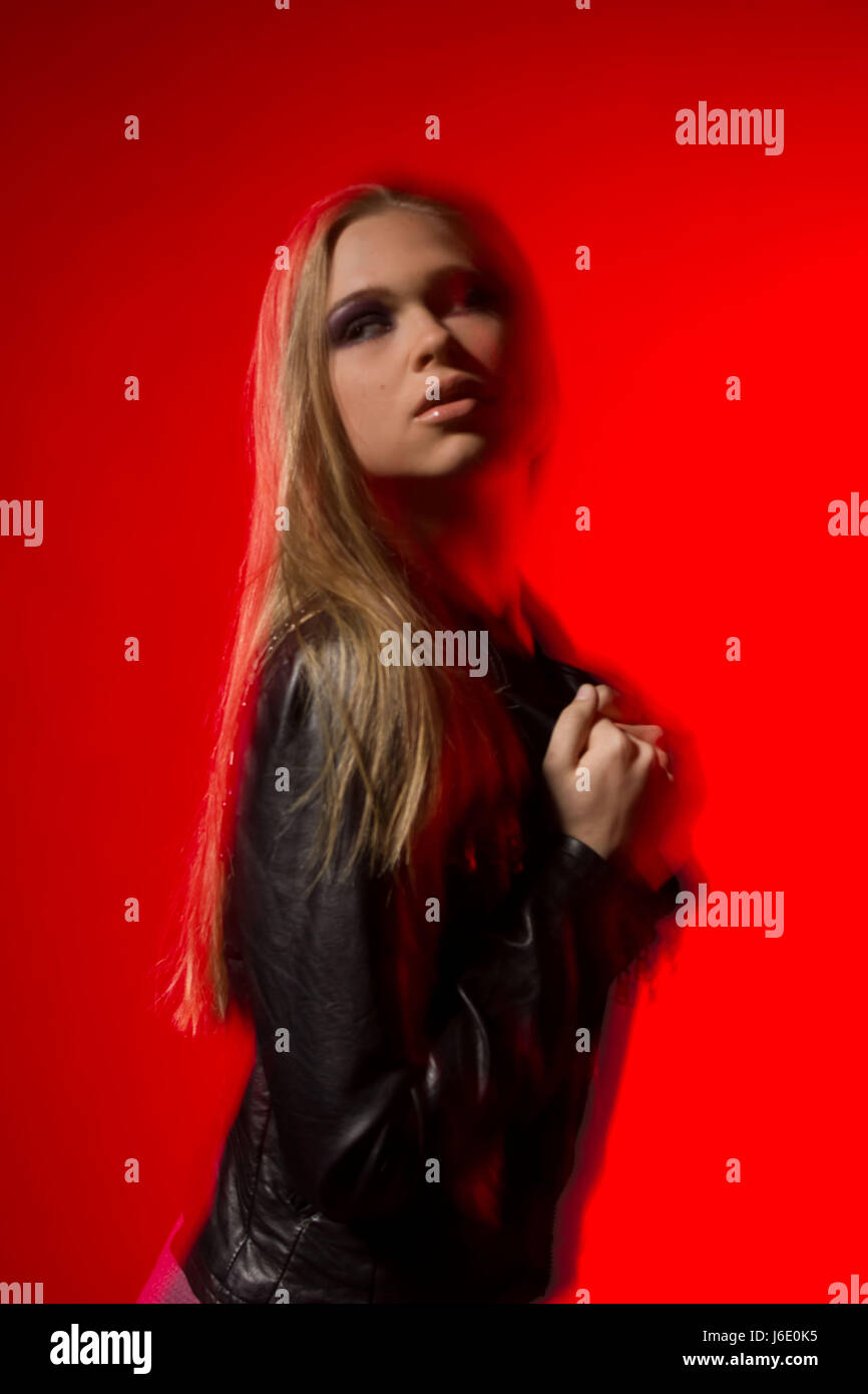 photo with model rock style Stock Photo - Alamy