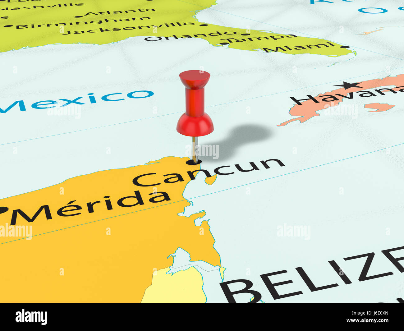 Map of cancun hi-res stock photography and images - Alamy