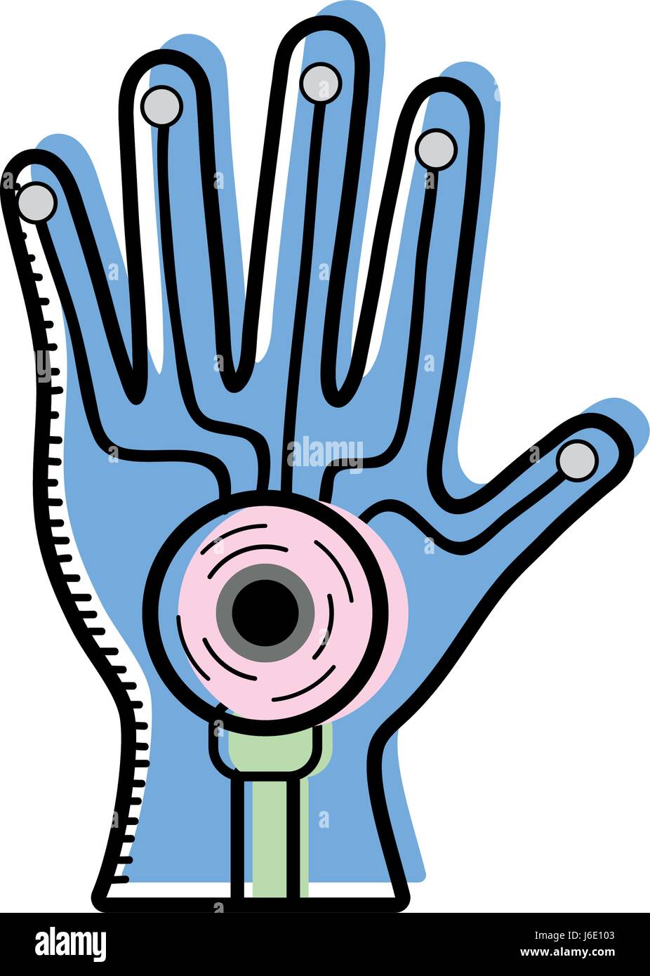 virtual hand inside digital game experience Stock Vector Image & Art ...