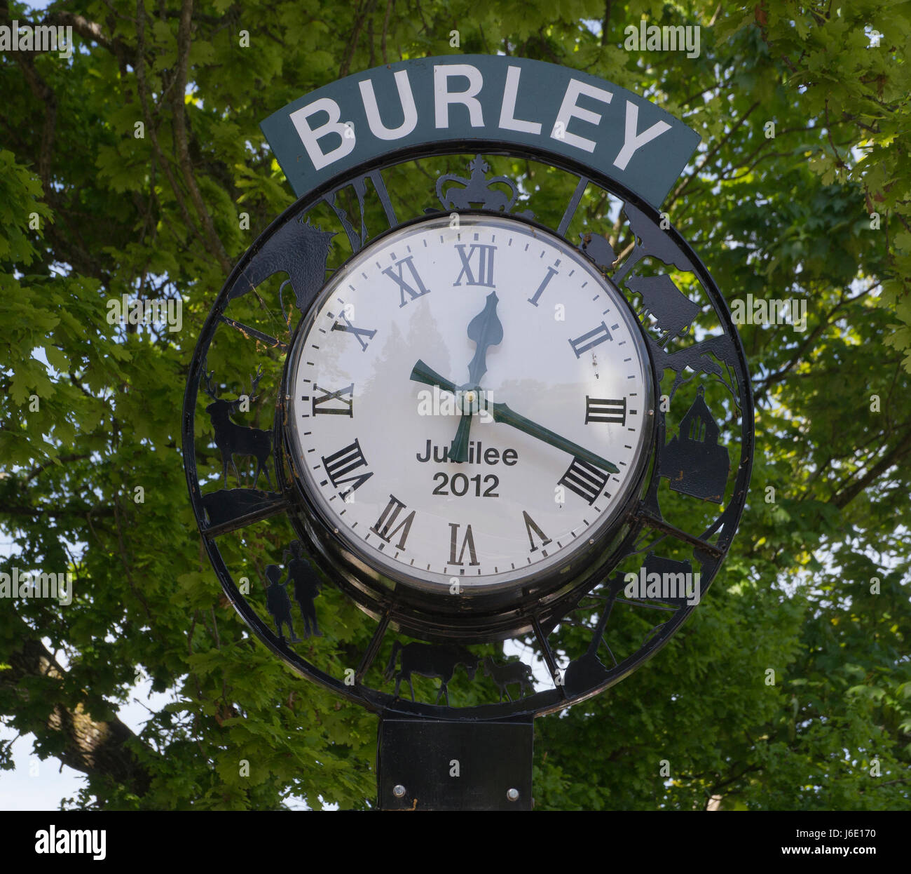 Jubilee Clock ,Burley, New Forest ,Hampshire ,England Stock Photo - Alamy