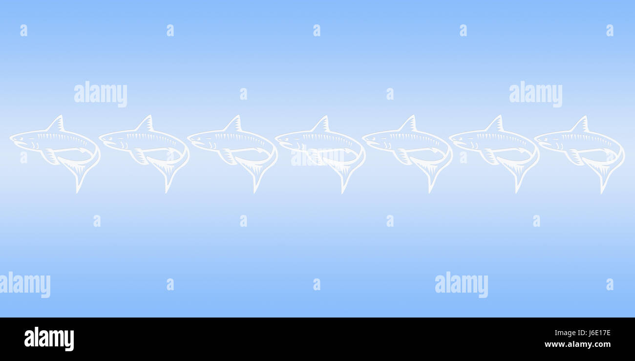 horizontal map with line of sharks Stock Photo - Alamy