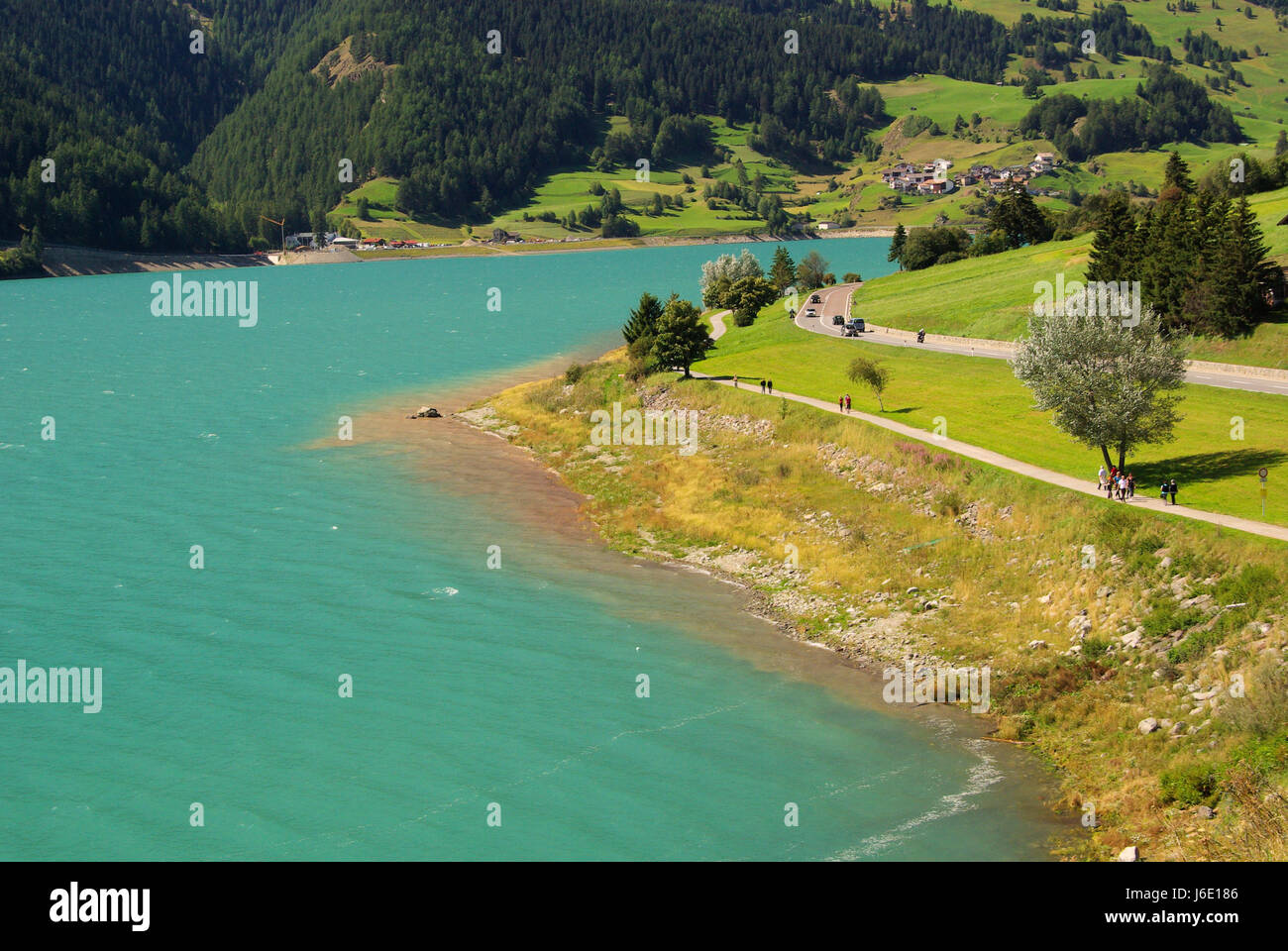 reschensee - lake reschensee 11 Stock Photo - Alamy
