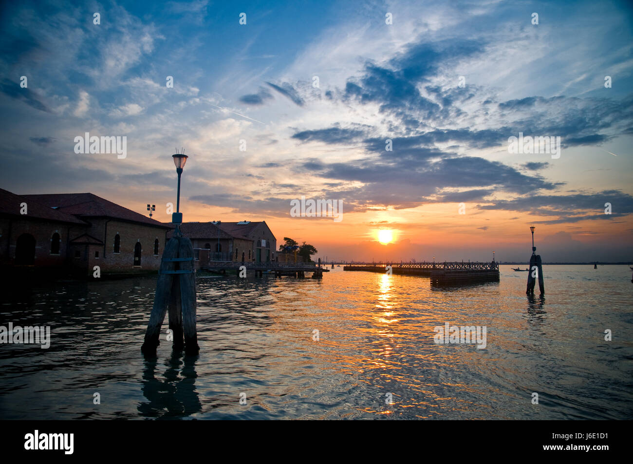 sunset in venice Stock Photo - Alamy