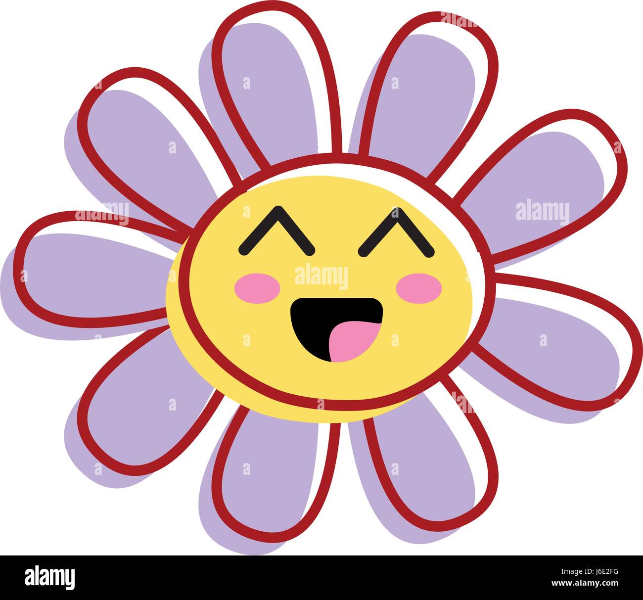flower happy cheeks and close eyes Stock Vector Image & Art - Alamy