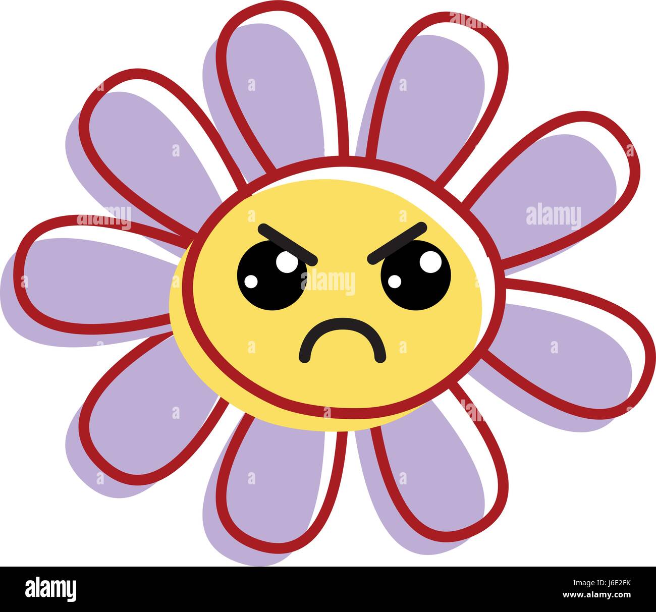 flower angry cheeks and close eyes Stock Vector Image & Art - Alamy