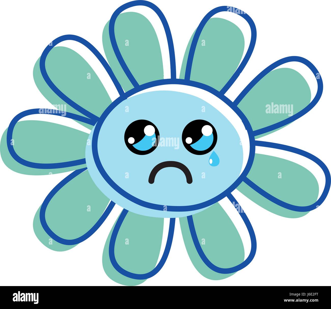 flower crying cheeks and close eyes Stock Vector Image & Art - Alamy