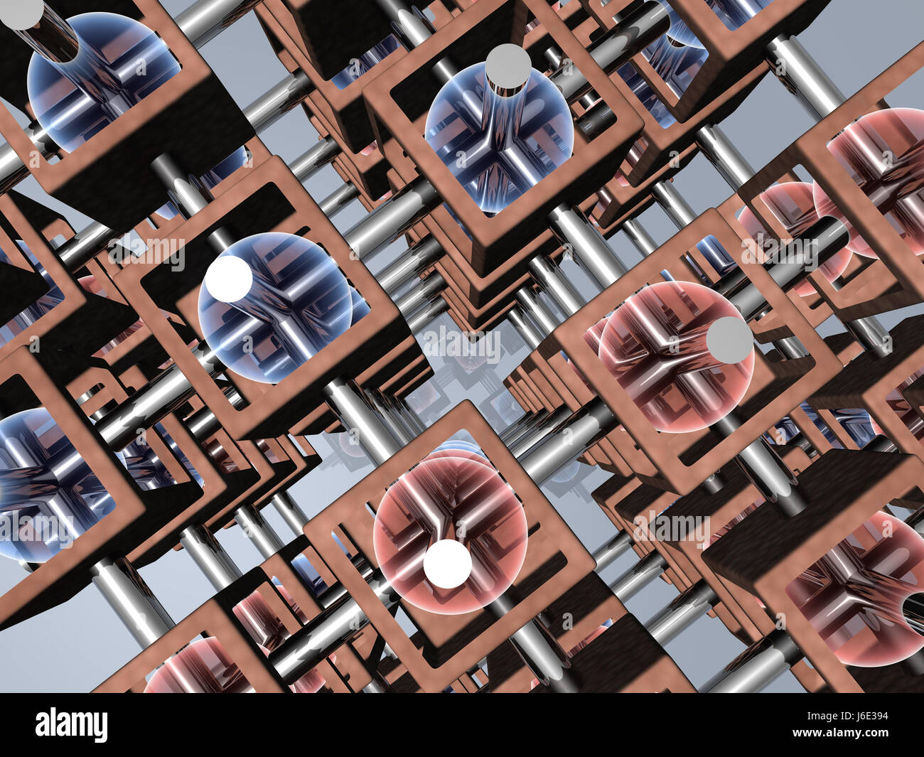 abstract - cell blocks - 3d Stock Photo - Alamy