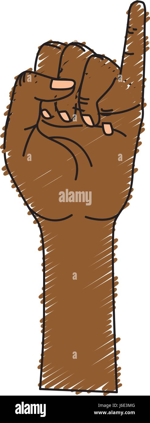 cute hand with pinky up symbol Stock Vector Image & Art - Alamy