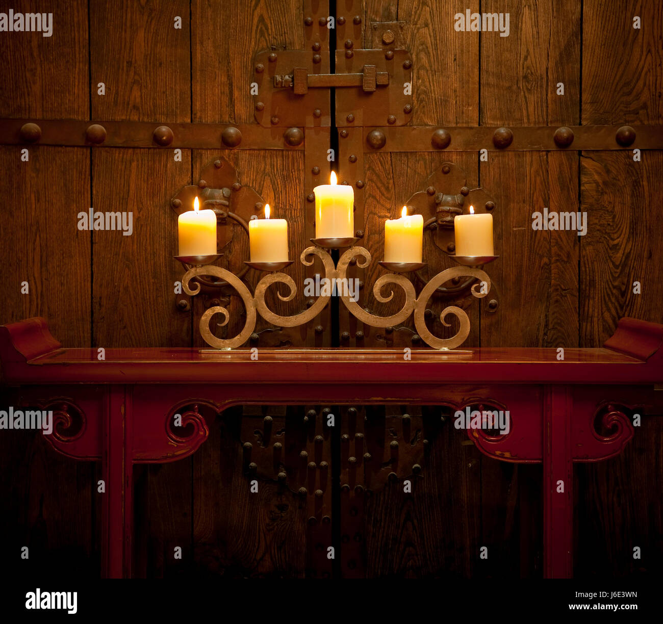 wood interior door candles rustical rustic object wood antique brown ...