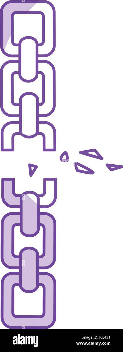 Broken chain silhouette Stock Vector Images - Alamy
