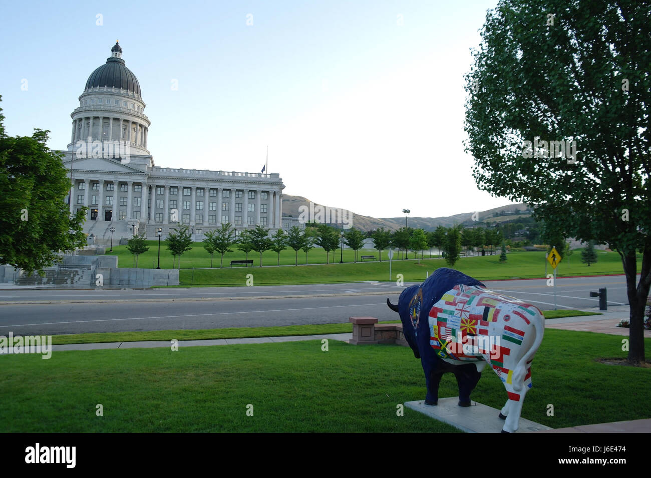International Bison sculpture, north-west corner of Council Hall ...