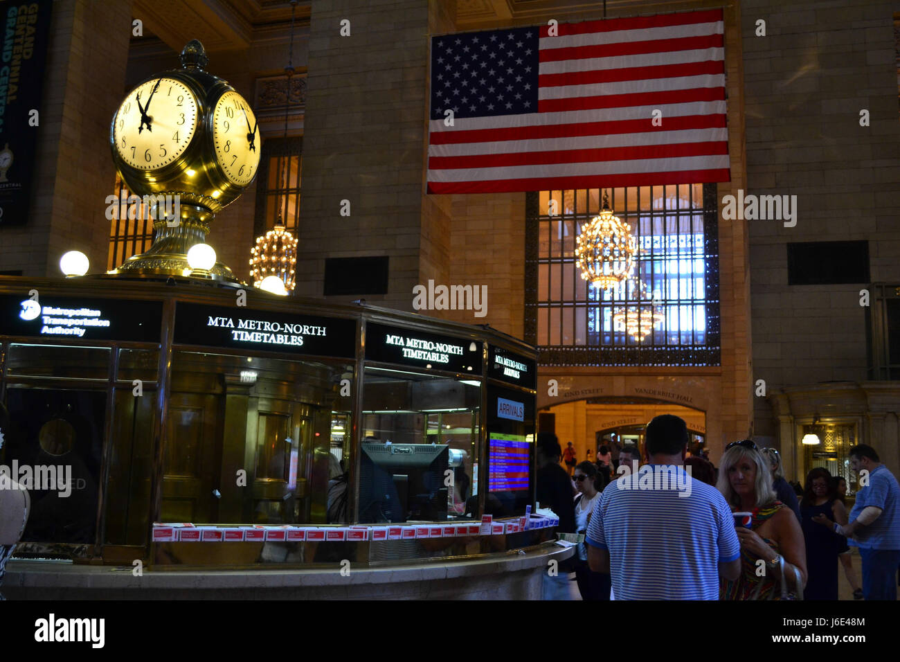 American Flag at Central Station, New York City Stock Photo - Alamy