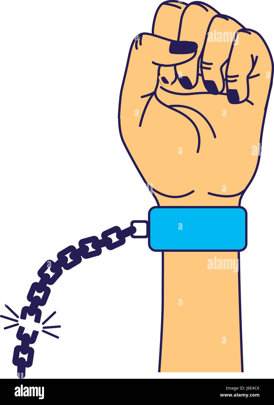 Hands fist up chain hi-res stock photography and images - Alamy