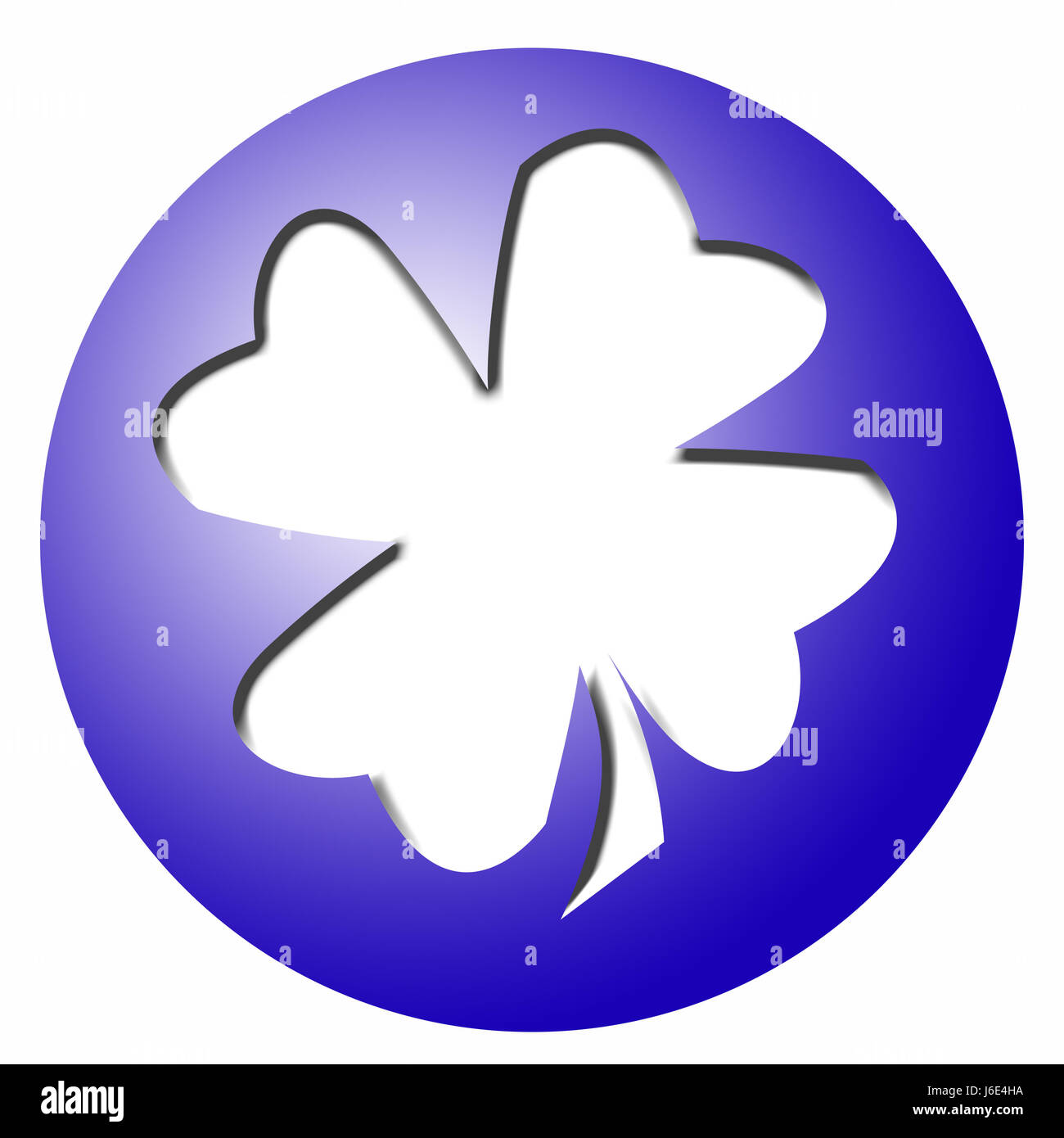 blue relief button cloverleaf publicity advertising bowl blue graphic ...