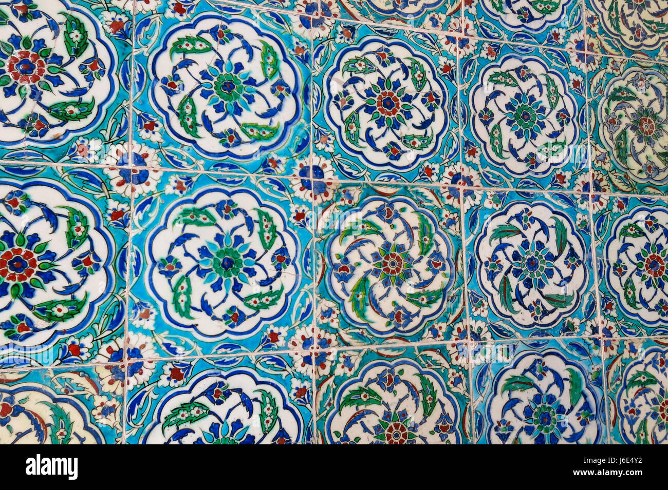 ISTANBUL, TURKEY - MAY 20, 2016: Turkish tiles in Topkapi Palace on May ...